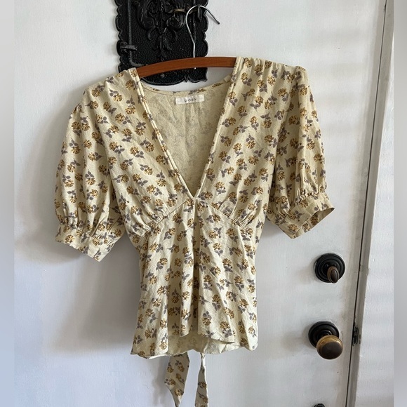 Doen | Tops | Doen Yana Top In Yellow Cottage Garden | Poshmark